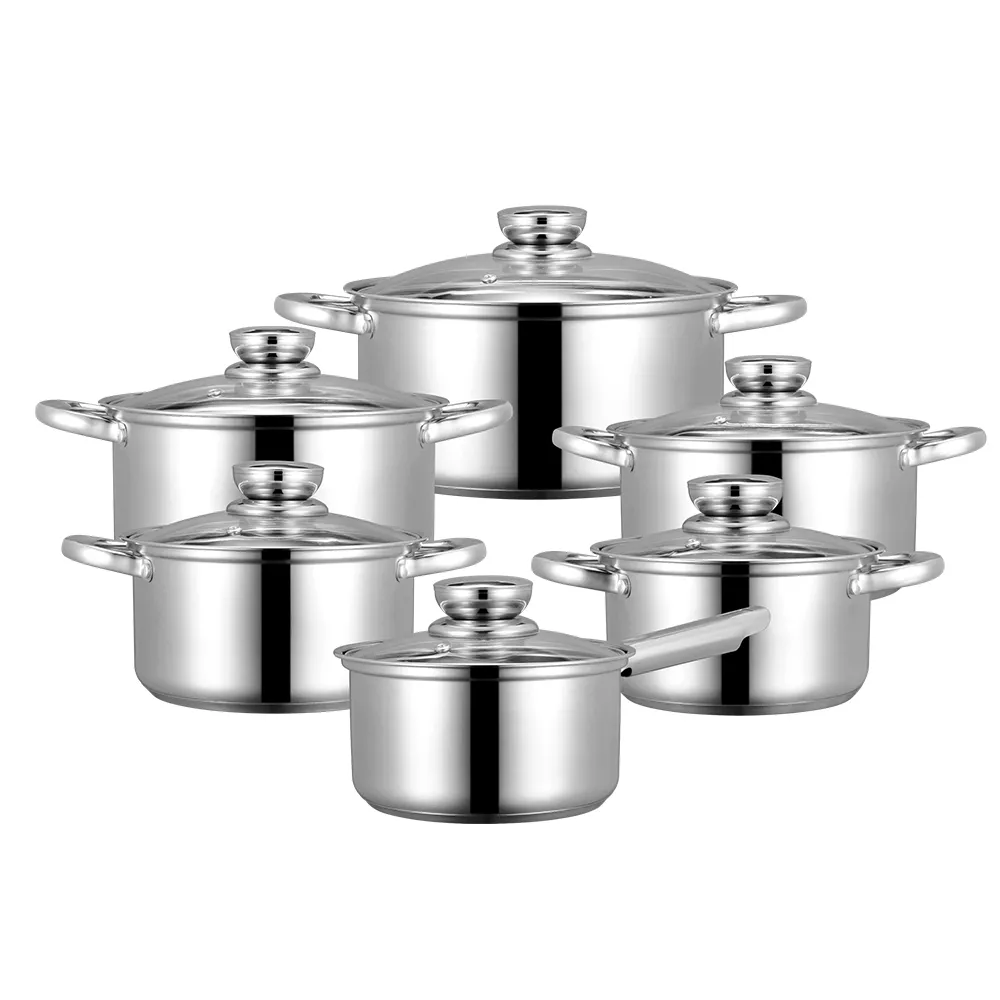 Bulk Pots and Pans Wholesaler, 12 Piece Cookware Set Factory