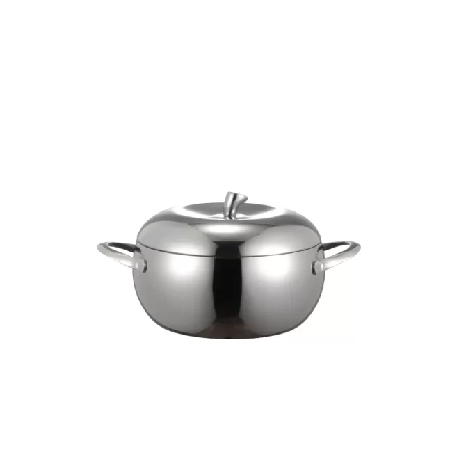 316 Stainless Steel Apple Pot Wholesale 2L Tri-ply Soup Pot Manufacturer